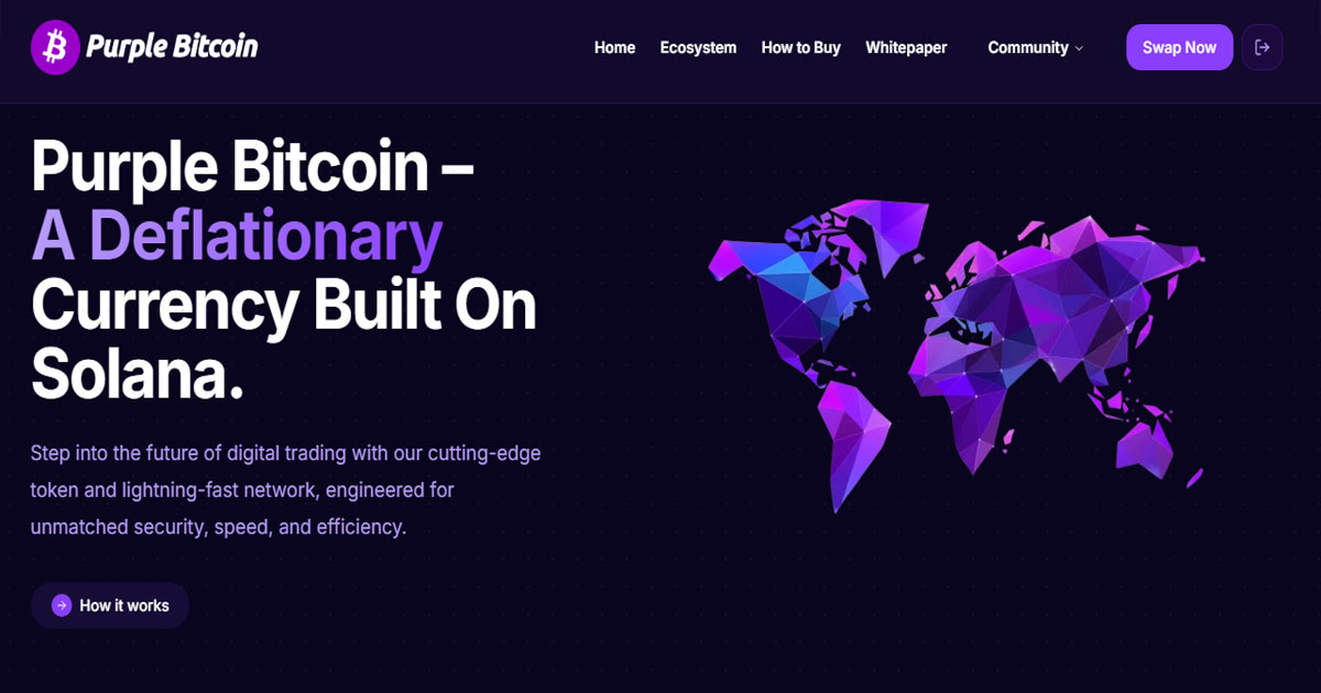 Purple Bitcoin (PBTC) | Revolutionary Deflationary Token on Solana
